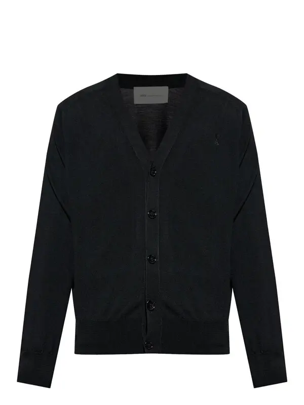 Ami Wool Cardigan - Black