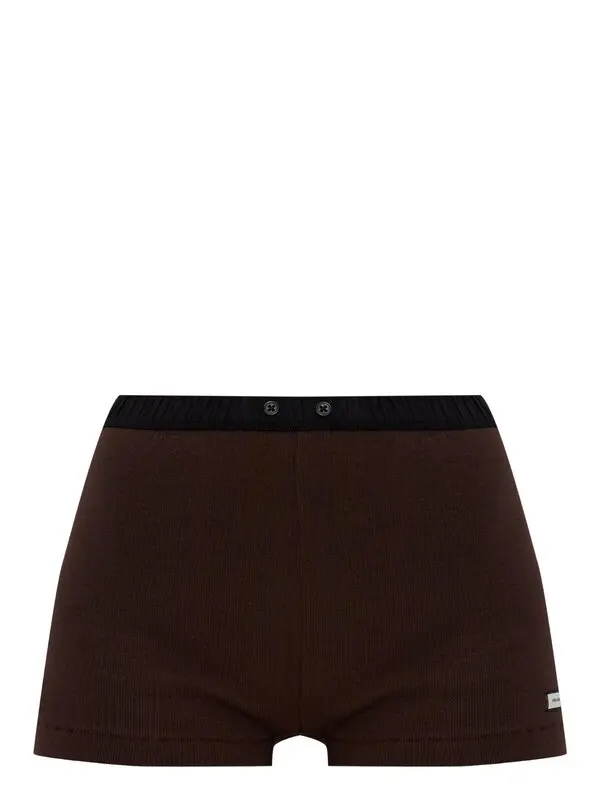 ENTIRE STUDIOS Logo Shorts - Brown