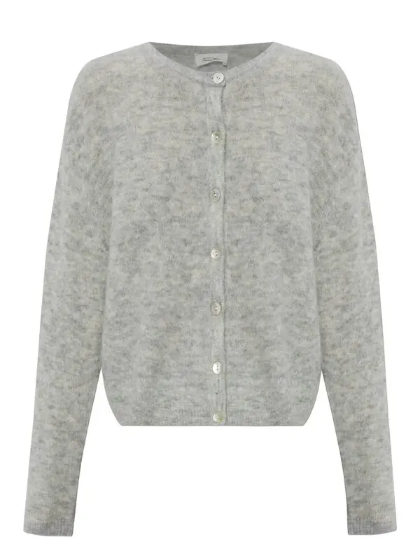 American Vintage Crew Neck Cardigan - Grey