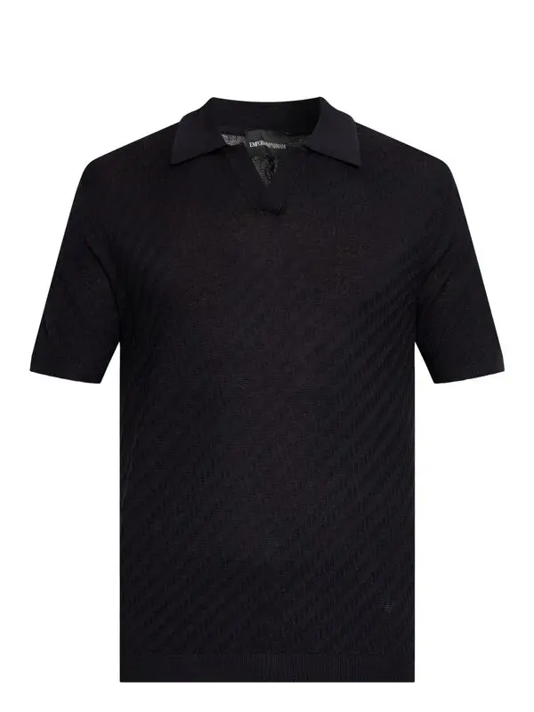 Emporio Armani Cotton Polo - Black