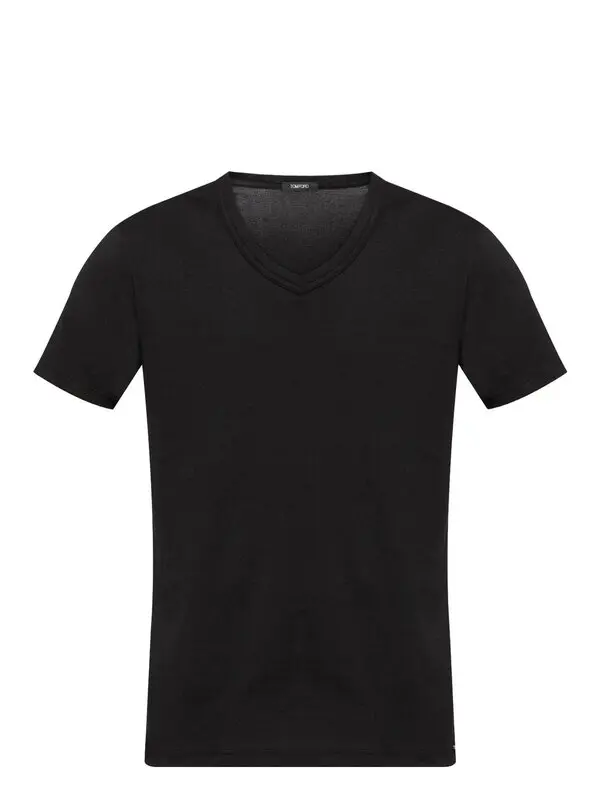 TOM FORD V-neck T-shirt - Black