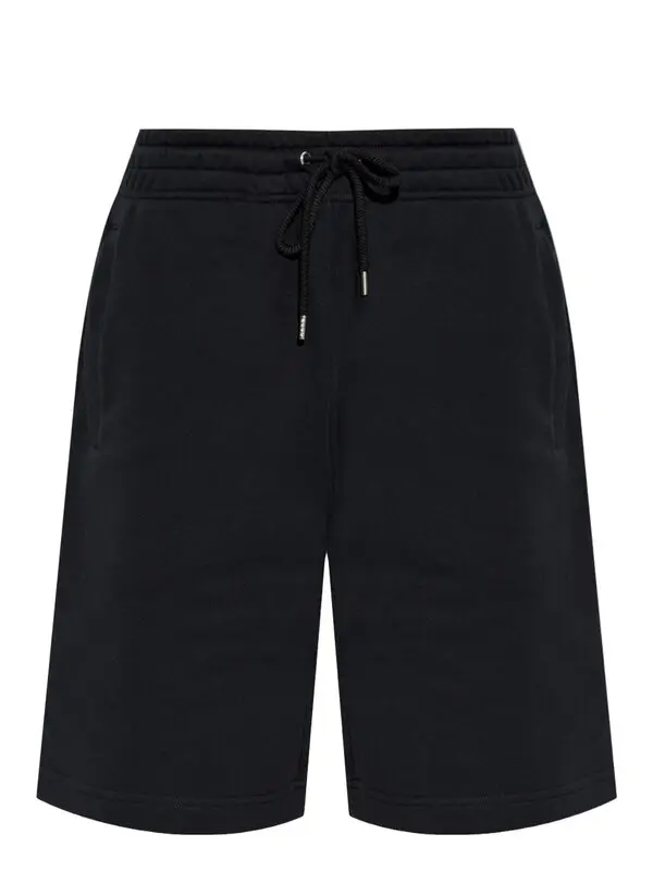 Maison Kitsuné Sweat Shorts With Embroidered Logo - Black