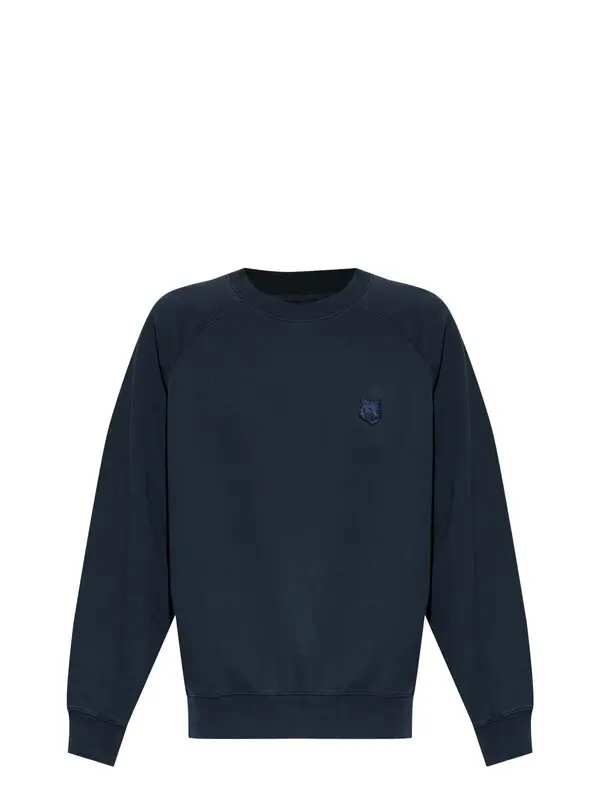Maison Kitsuné Sweatshirt With Logo Patch - Navy Blue