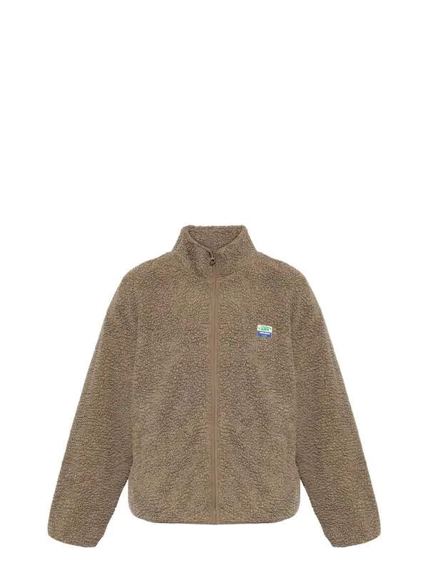 American Vintage Fleece Zip-up Sweatshirt - Beige