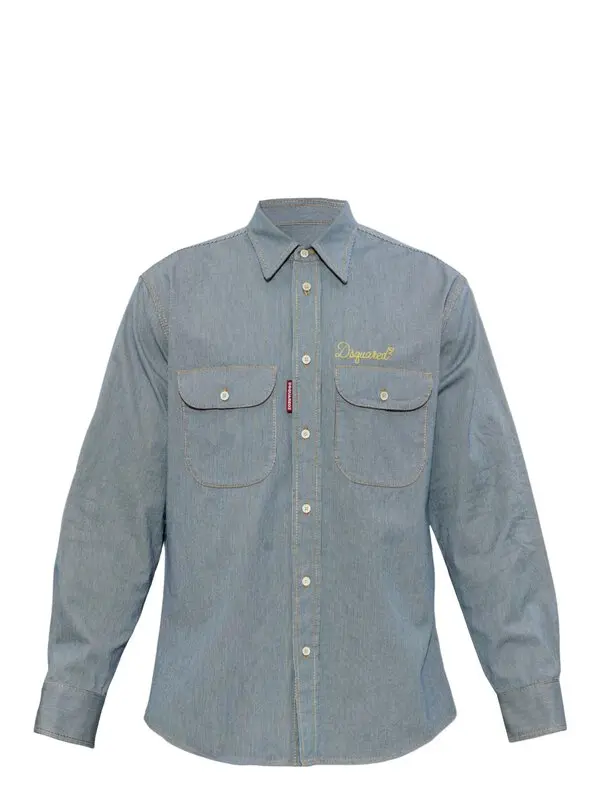 Dsquared2 Shirt With Logo - Blue