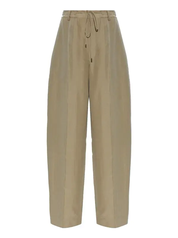 Alexander Wang Silk Wide-leg Trousers - Green