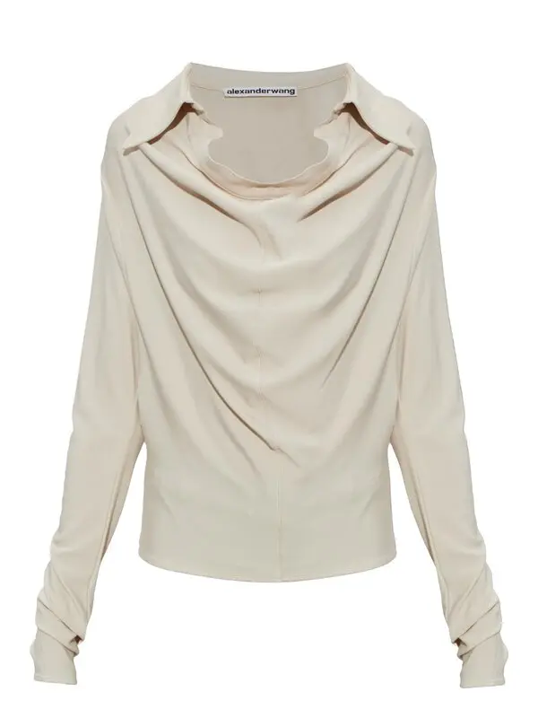 Alexander Wang Top With Round Neckline - Beige