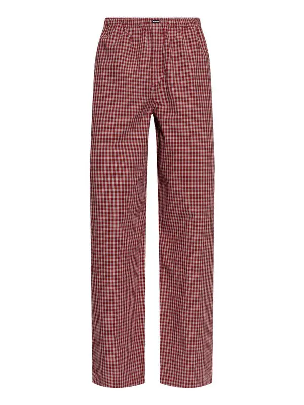 Vetements Checked Wide Leg Trousers - Red