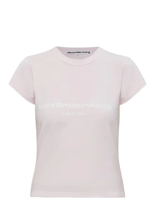 Alexander Wang T-shirt With Printed Logo - Pink