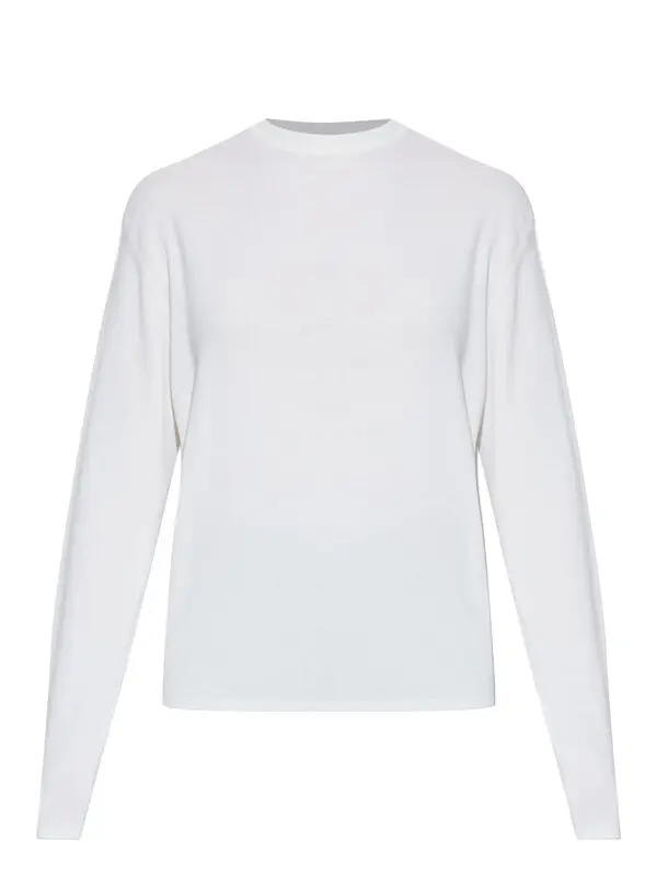 Jacquemus Wool And Silk Crew Neck Sweater - White