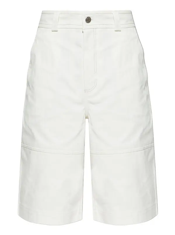 Ami Loose-fit Denim Shorts - White