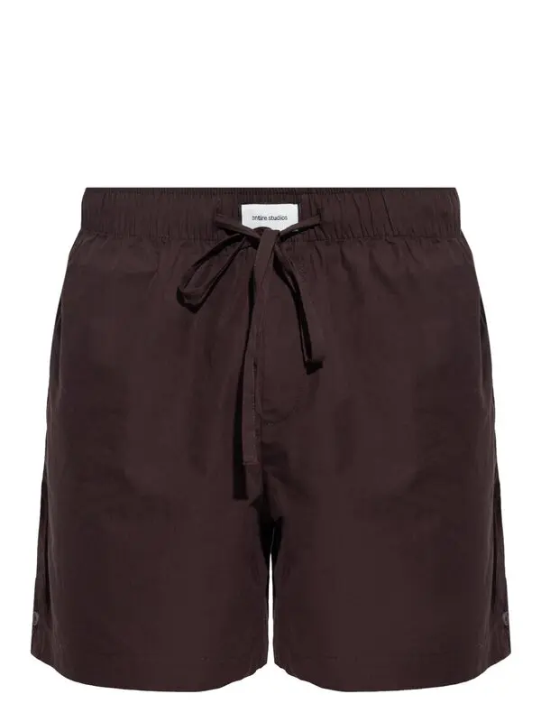 ENTIRE STUDIOS Logo Shorts - Brown