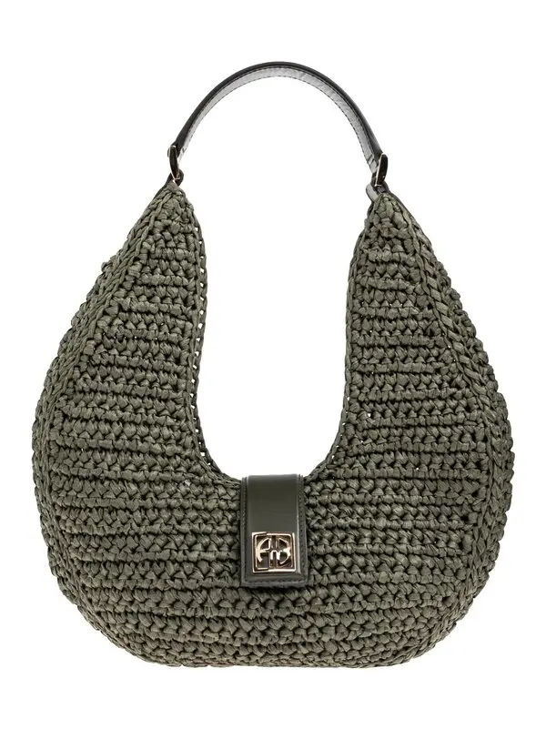ANINE BING Lou Shoulder Bag - Green