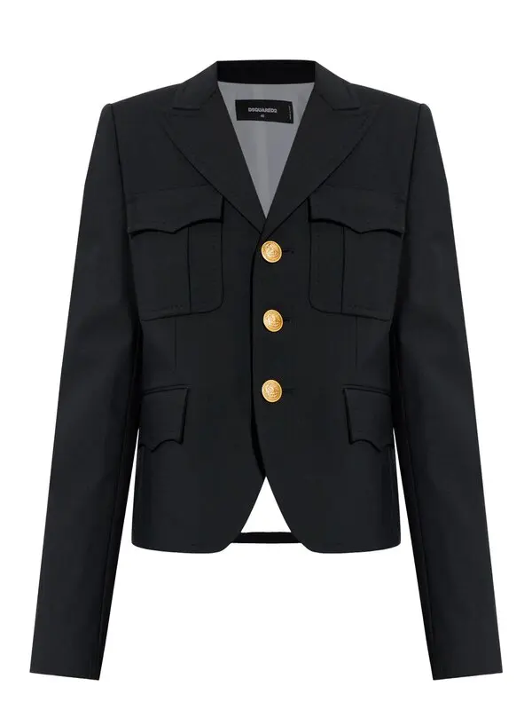 Dsquared2 Wool Blazer - Black