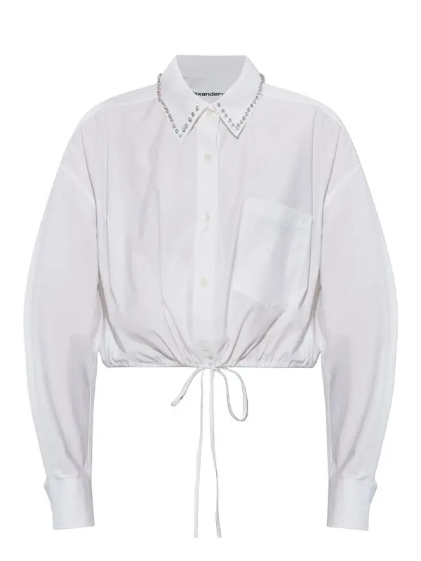 Alexander Wang Shirt With Shimmering Appliqués - White