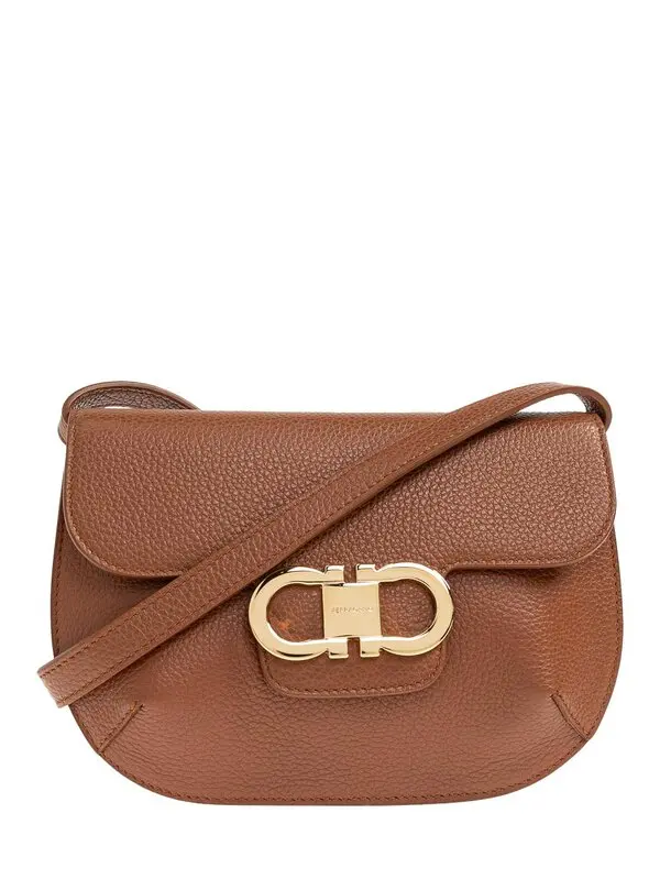 FERRAGAMO Leather Shoulder Bag - Brown