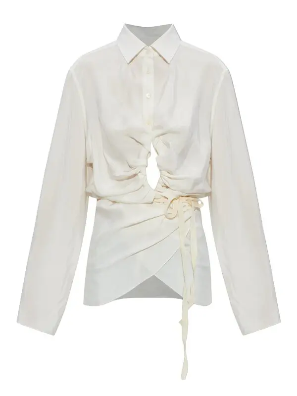 MAISON MARGIELA Draped Front Shirt - Cream