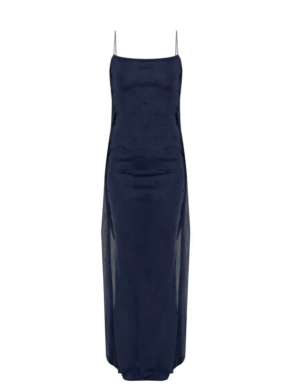 Jacquemus Plumetis Maxi Dress - Navy Blue