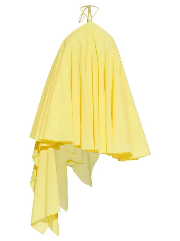 Jacquemus Pleated Asymmetrical Dress - Yellow