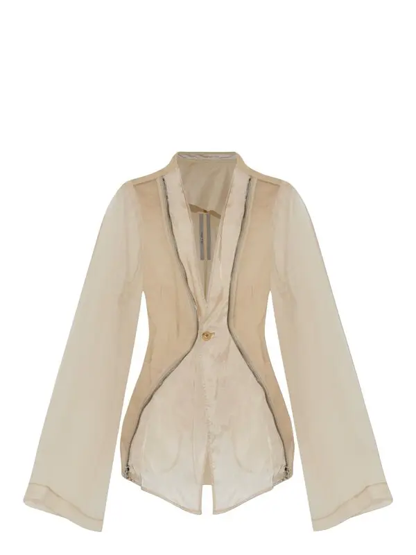 Rick Owens Transparent Jacket - Beige