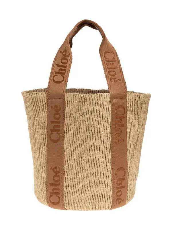 Chloé Woody Large Shopper Bag - Beige