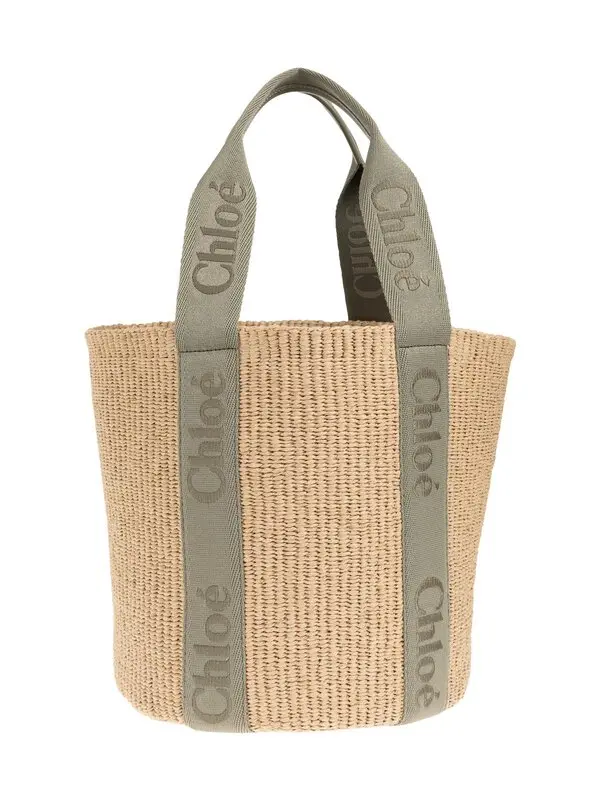 Chloé Woody Large Shopper Bag - Beige