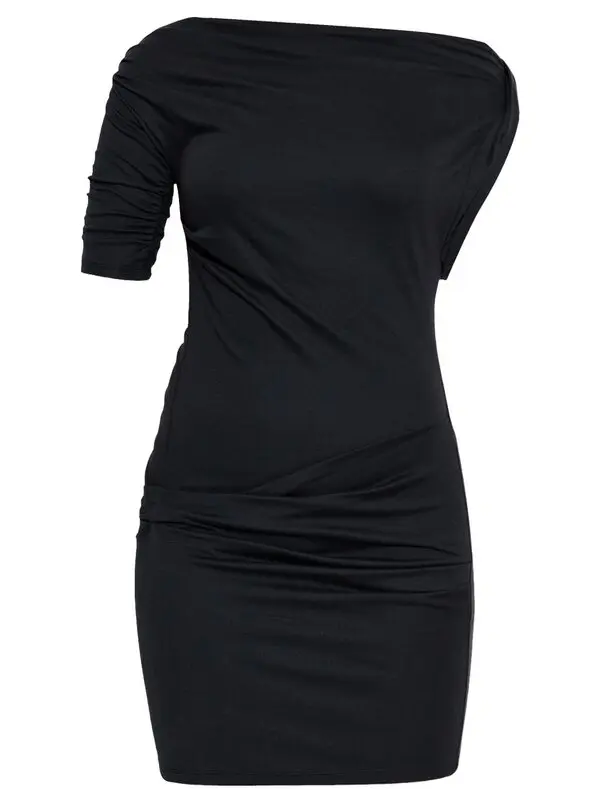 Jacquemus Dress With Decorative Draping - Black