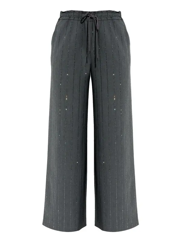SELF-PORTRAIT Sequin Detailed Trousers - Grey