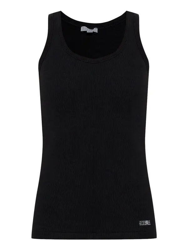 MAISON MARGIELA Ribbed Tank Top - Black