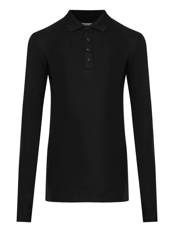 ENTIRE STUDIOS Long-sleeve Polo - Black