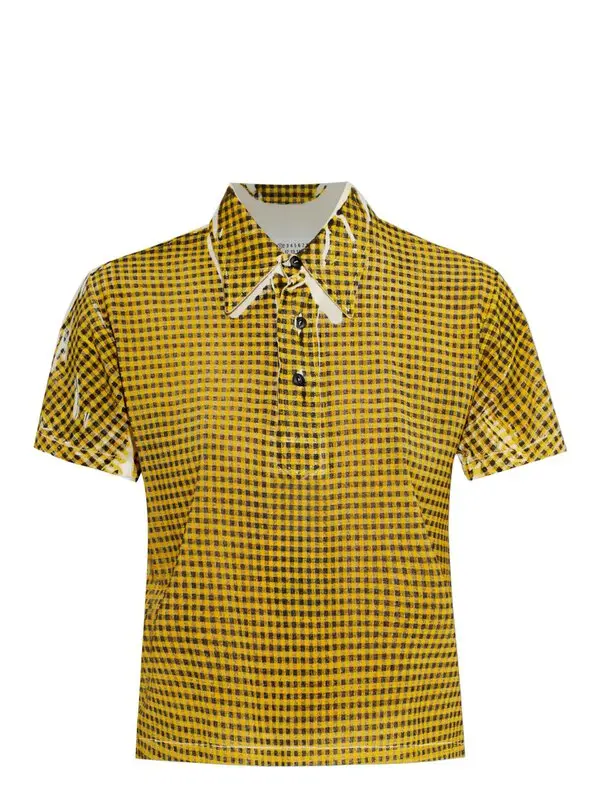 MAISON MARGIELA Checkered T-shirt - Yellow