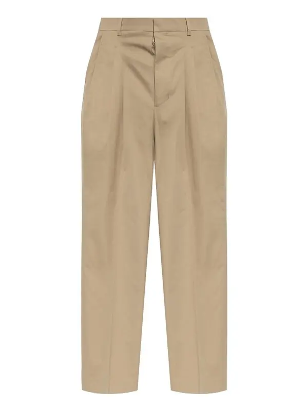 Ami Straight-leg Trousers - Beige