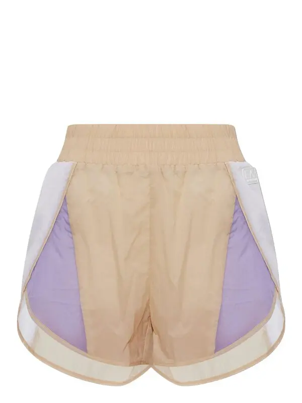 EA7 Logo Loose Fit Shorts - Beige