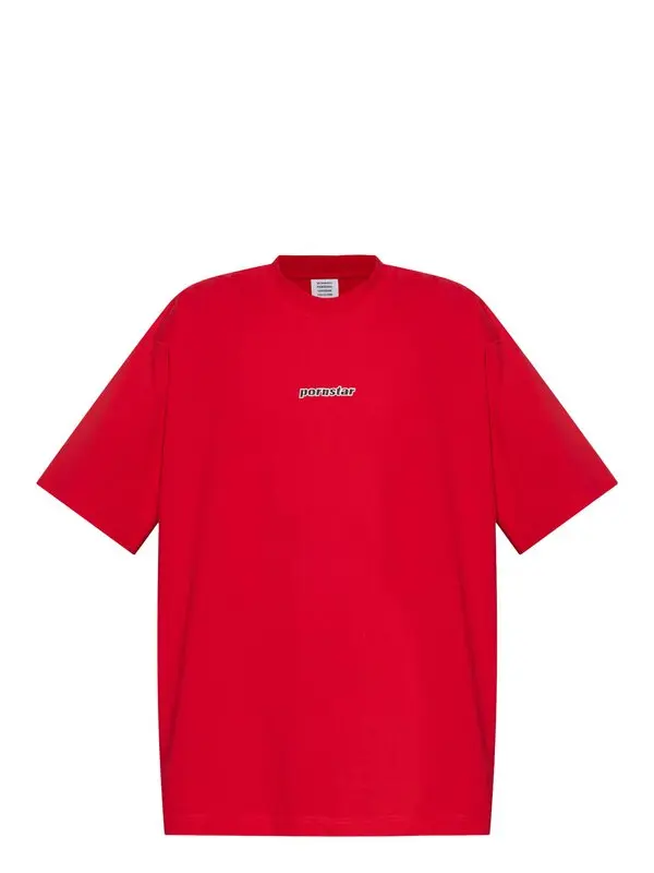 Vetements T-shirt With Print - Red