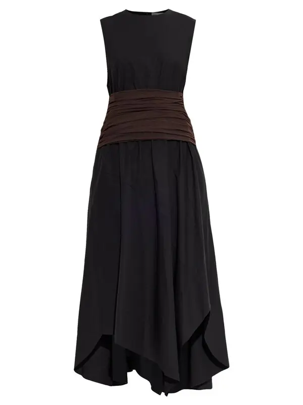Tory Burch Sleeveless Midi Dress - Black