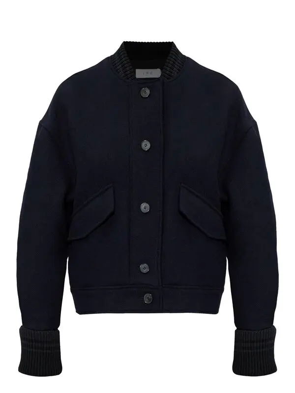 IRO PARIS Isatis Boxy Jacket - Navy Blue
