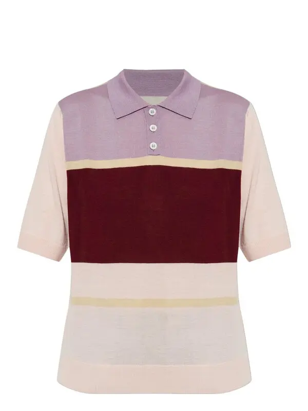 Marni Wool And Silk Polo Sweater - Purple