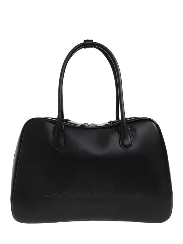 Emporio Armani Leather Handbag - Black