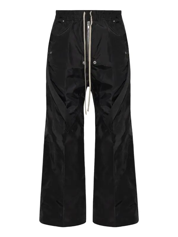 Rick Owens Strapped Wide Leg Trousers - Black