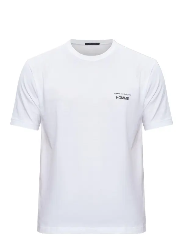 Comme Des Garçons T-shirt With Printed Logo - White