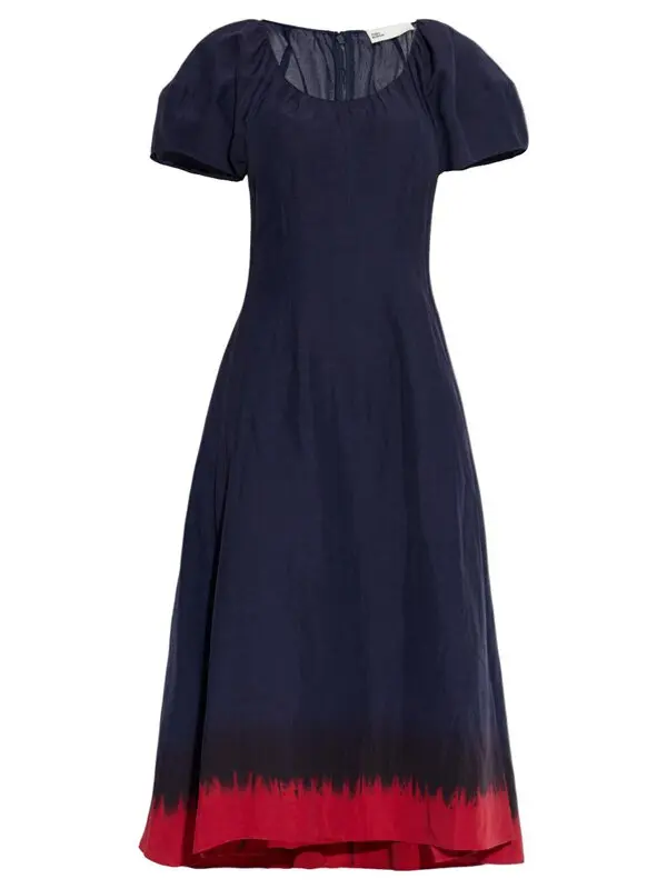 Tory Burch Round-neck Midi Dress - Navy Blue