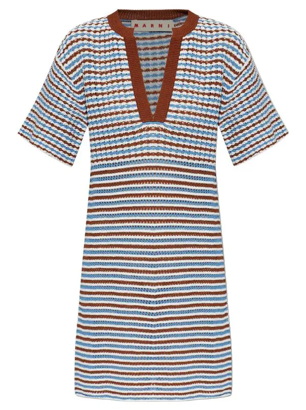 Marni Striped Pattern Dress - Multicolour