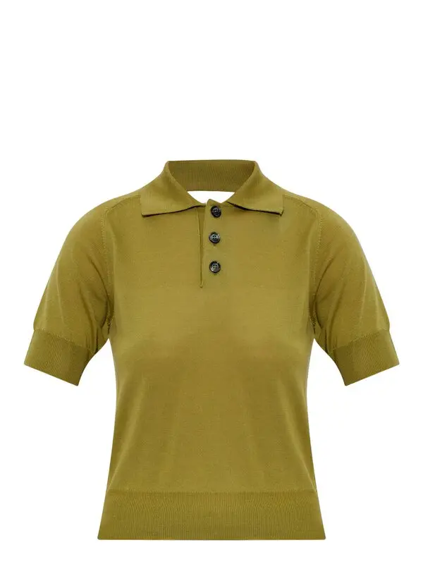Ami Wool Polo Shirt - Green