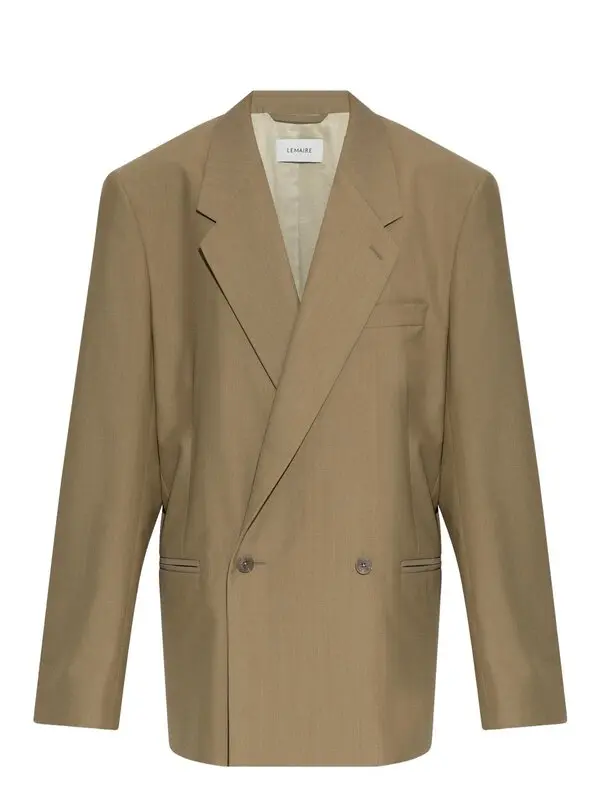 LEMAIRE Double-breasted Blazer - Brown