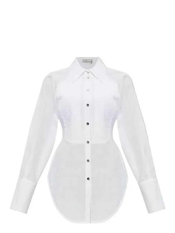 Blumarine Belted Shirt - White