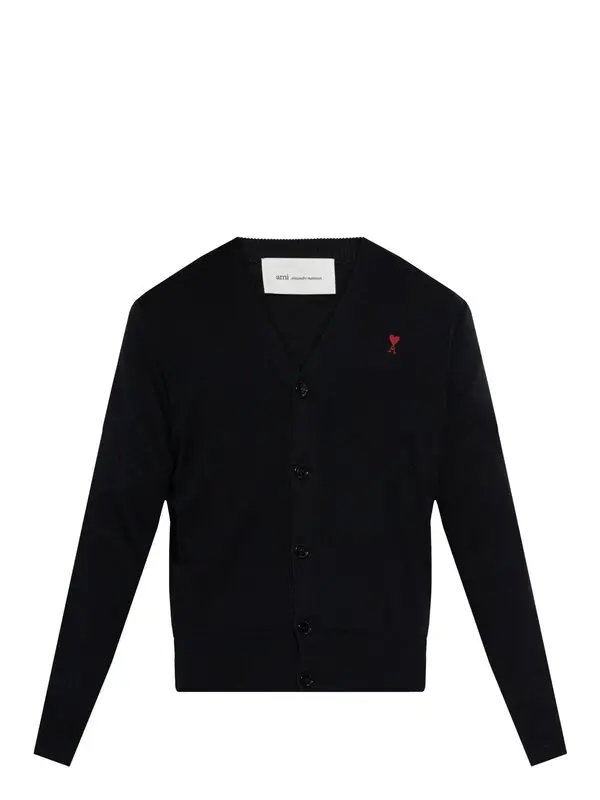 Ami Wool Cardigan - Black