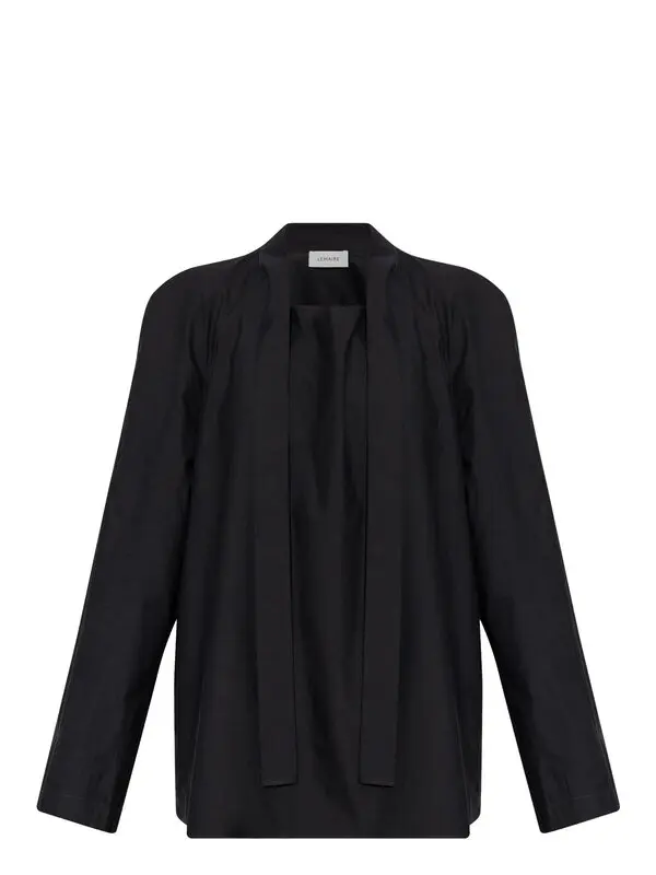 LEMAIRE Cotton And Silk Shirt - Black