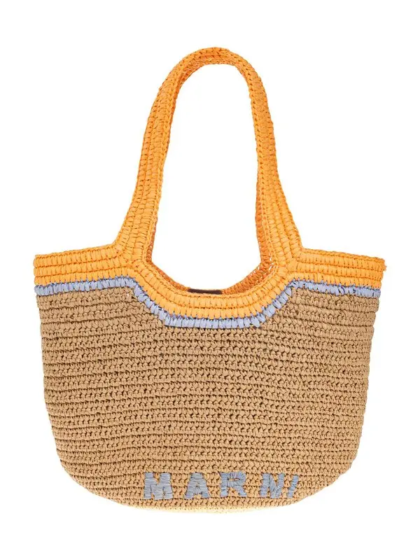Marni Woven Shopper Tote - Beige