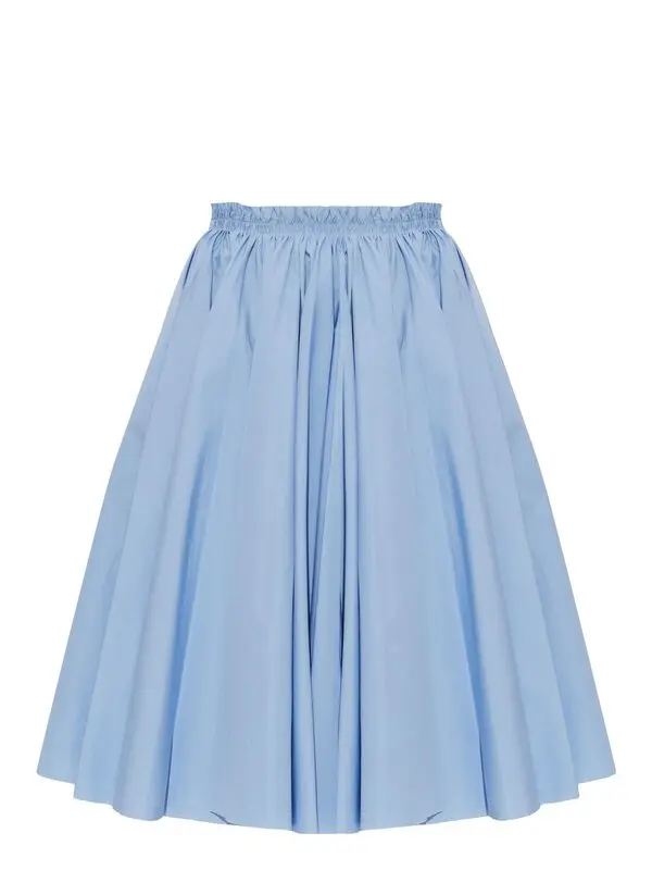 Ami Pleated Midi Skirt - Light Blue