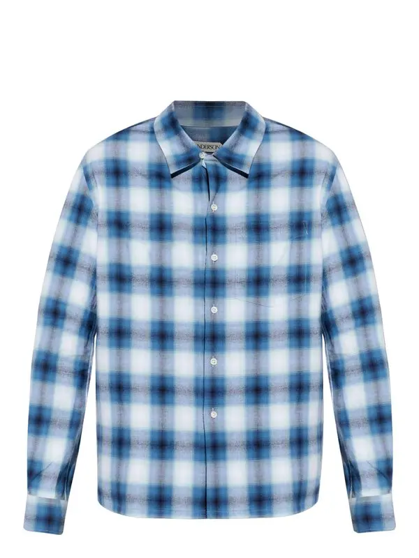 JW Anderson Shirt With A Check Pattern - Blue